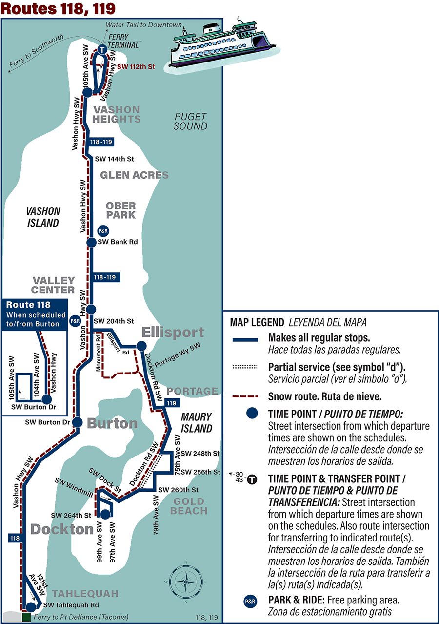 Vashon Bus Schedules & Routes - Updated March 2025